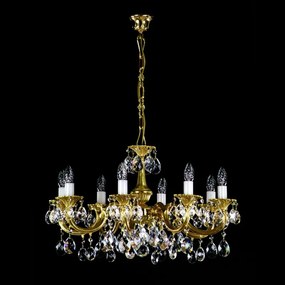 Brass Chandelier ALICE VIII. POLISHED CE - ARTGLASS