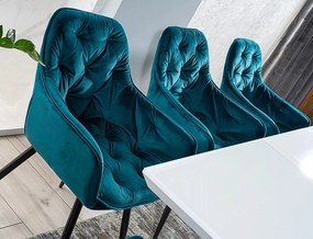 Jídelní křeslo Cherry Velvet tyrkysové