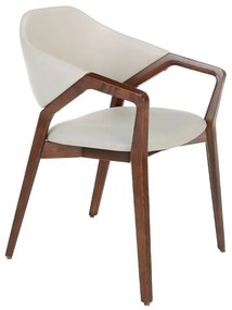 Béžová koženková jídelní židle Angel Cerdá No. 4068
