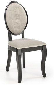 Čalouněná jídelní židle Černo-béžová MAUREEN