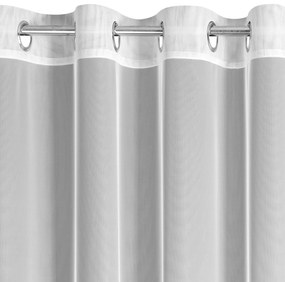 ZÁCLONA NA KROUŽCÍCH TALIA 350X150 CM BÍLÁ