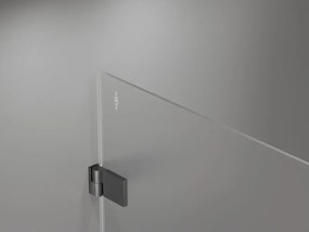 Mexen Lunar-B, sklápěcí sprchový kout levý 70 x 70 cm, 8mm čiré sklo, profil grafit broušený, 832-070-070-66-00-L