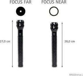 Maul Kronos L černá / LED svítilna / 26 cm / 8 W / dosvit 280 m