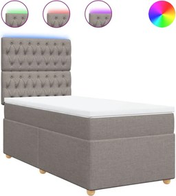 Box spring postel s matrací taupe 100 x 200 cm textil 3293502