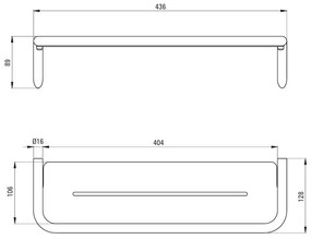 Deante Shelf, wall-mounted