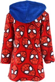 Dětský fleece župan s modrou kapucí Spiderman, EU 98