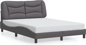 Rám postele s LED bez matrace Hvar šedý 140 x 190 cm 3213930