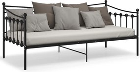 Rám pohovky i postele bez matrace černý kovový 90 x 200 cm 324755