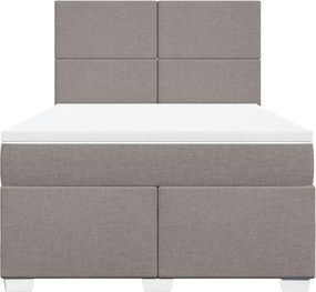 Box spring postel s matrací taupe 140x200 cm textil 3292808