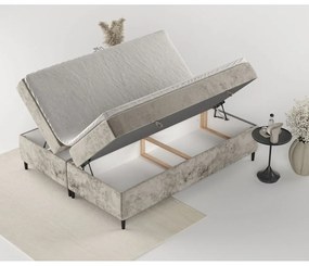 Světle hnědá boxspring postel s úložným prostorem 140x200 cm Araya – Maison de Rêve