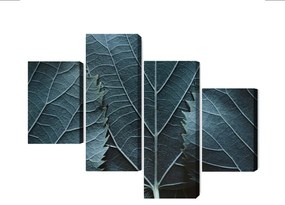 Vícedílný obraz Listy S Makrem S 3D Efektem Nedostatek Nedostatek Přírodní plátno 160x100