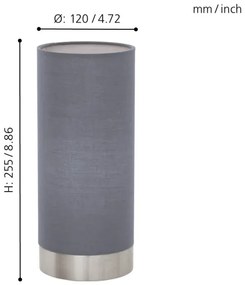 Eglo 95119 - Stmívatelná stolní lampa PASTERI 1xE27/60W/230V