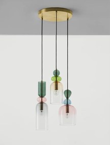 Skleněné závěsné svítidlo ve zlaté barvě ø 42 cm Murano – Nova Luce