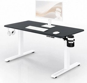 Elektrický stůl s nastavitelnou výškou ergonomický bílo-antracitový,1200x600 mm: ARIA
