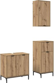 Sada koupelnového nábytku 3 ks Artisanový dub 39,5 x 36 x 88 cm 3393112