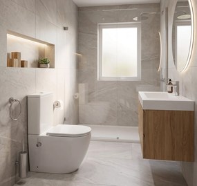 Erga Siena, WC kombi mísa 620x380x820 mm, Rimless + funkce bidetu + toaletní sedátko, bílá lesklá, ERG-V03-SIENA-RIM-BID-WH