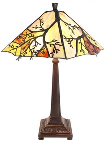 Hranatá stolní lampa Tiffany s větvemi stromu Tree – 36x57 cm