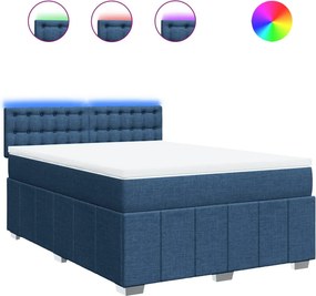 Box spring postel s matrací modrá 160x200 cm textil 3289439