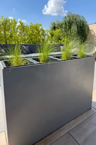Květináč ELEMENTO, sklolaminát, šířka 117 cm, beton design