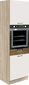 Dolní vysoká skřínka pro vestavné spotřebiče kuchyně Kasey 20D-60 Zvolte kování: Basic GTV, Zvolte korpus: Dub artisan