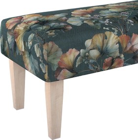 Dlouhá lavička 100x40cm barva vícebarevná látka pletený vzor, vzorované