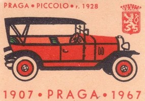 Plechová cedule Praga Piccolo 1928 Velikost: A4 (30 x 20 cm)