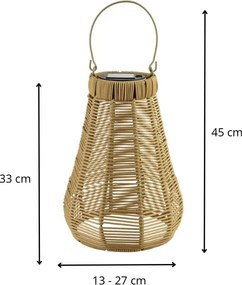 Solární lucerna SOKKE 33/45 hnědá