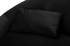 Designová pohovka Yasmeen 148 cm černá / zlatá