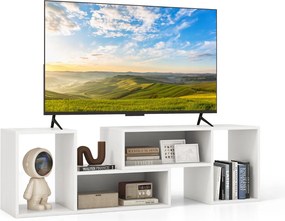 Costway Televizní skříň 2dílná bezplatná kombinace televizního stojanu