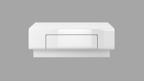 Konferenční stolek TOLEDO 99 Helvetia 110/39/60 Barevné provedení: bílý mat/bílý lesk/san remo