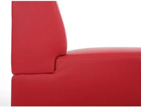 Modulární levý boční panel, křeslo s područkou Lyon, imitace kůže ~ červená