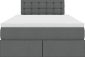 Postel s úložným prostorem a matrací Tmavě šedá 120 x 200 cm 3370627