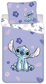 Jerry Fabrics - Dětské bavlněné ložní povlečení  Lilo &amp; Stitch - fialové / 100% Bavlna / 140 x 200 cm + 70 x 90 cm