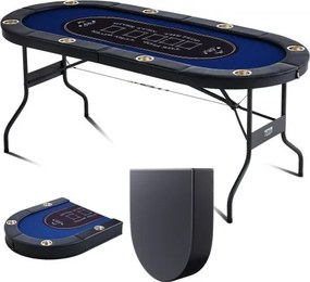 Skládací pokerový stůl pro 8 hráčů, Blackjack Texas Holdem s polstrovanými