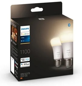 LED žárovka E27 Philips Hue 2ks 9,5W (75W) teplá bílá (2700K) stmívatelná