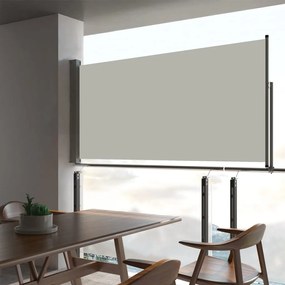 vidaXL Marketos Zatahovací boční markýza / zástěna na terasu 80x300 cm krémová