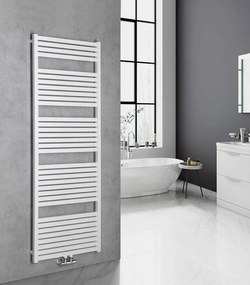 Aqualine Aqualine, TONDI topné těleso 450x970 mm, středové připojení, černá matná, DT456T