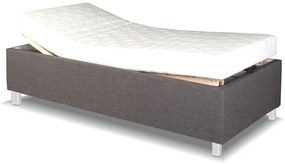 Zvýšená čalouněná postel s úložným prostorem Jakub, 90x210
