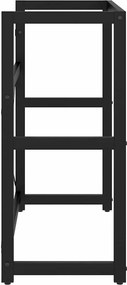 Koupelnový regál pod umyvadlo černý 79 x 38 x 83 cm železo 338501