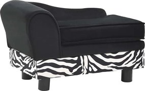 Pohovka pro psy černá 57 x 34 x 36 cm plyš 170939