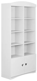 Benlemi Bílý dětský pokoj JULIA: Šatní skříň, knihovna, komoda a postel s úložným prostorem a matrací Rozměr: 80x180 cm