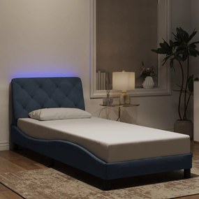 Rám postele s LED bez matrace tmavě šedý 80 x 200 cm samet 3213820