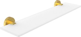 Nimco Unix - Polička, délka 50 cm, sklo/kartáčovaná zlatá UNZ 13091B-50-Z