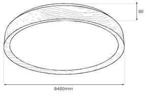 LED Stropní svítidlo ORINOKO LED/36W/230V pr. 48 cm béžová