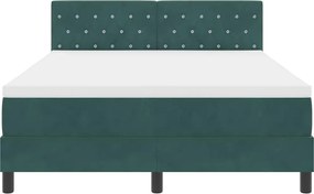 Postel s boxspringem s matrací Tmavě zelená 140 x 190 cm samet 3339107