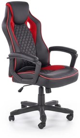 Halmar Herní židle BAFFIN, černá/červená