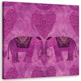 Gario Obraz na plátně Dva růžoví sloni indičtí - Andrea Haase Rozměry: 30 x 30 cm