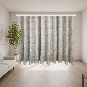 Voálová Luxusní vyšívaná záclona Versailles White and Beige metráž Ervi 3634-152