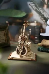 RoboTime dřevěné mechanické puzzle Kouzelné violoncello / od 14 let /