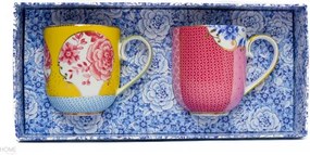 Pip Studio Royal Yellow/Pink Set 2 hrnků 325ml